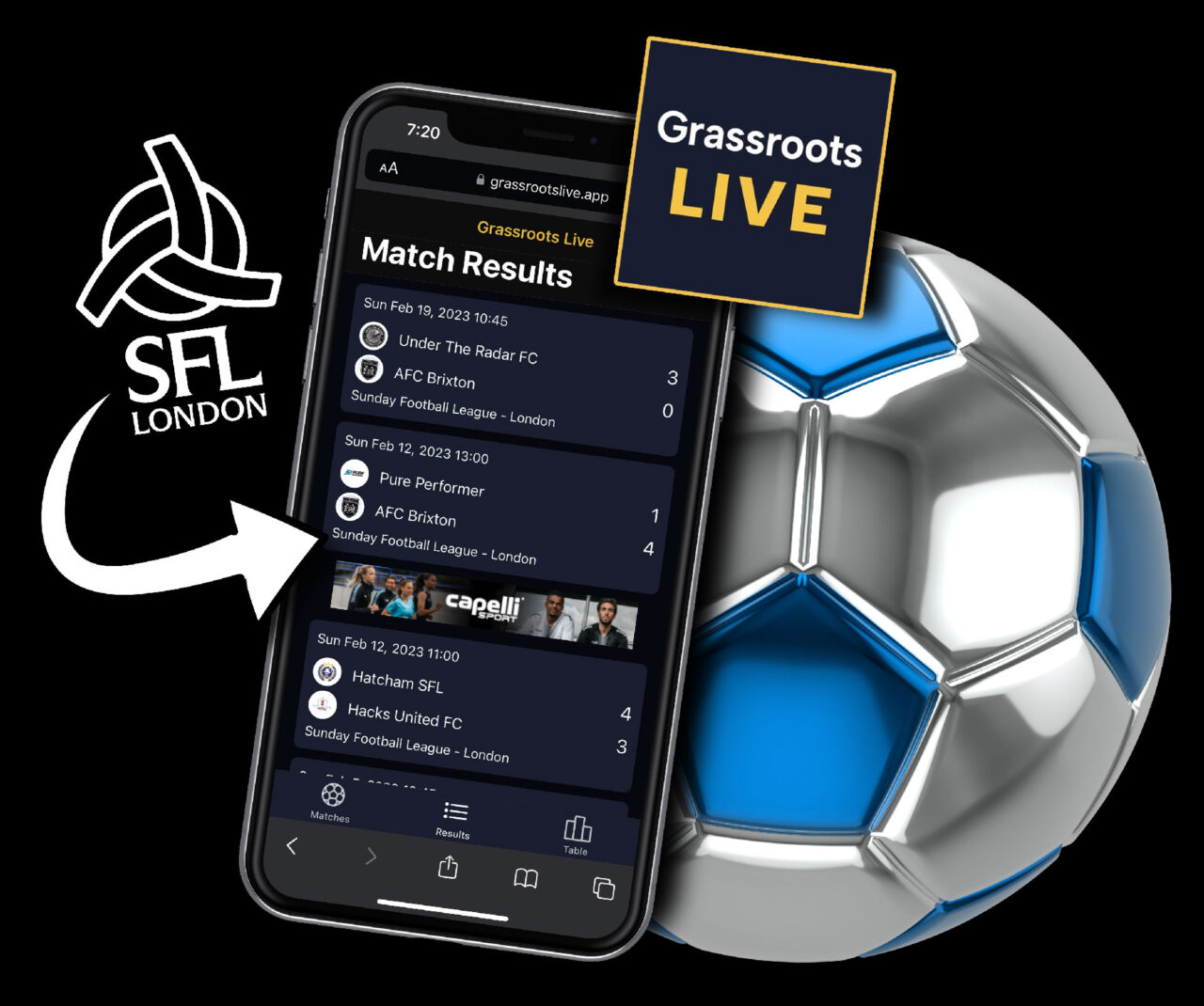 Fixtures & Results | SFL London